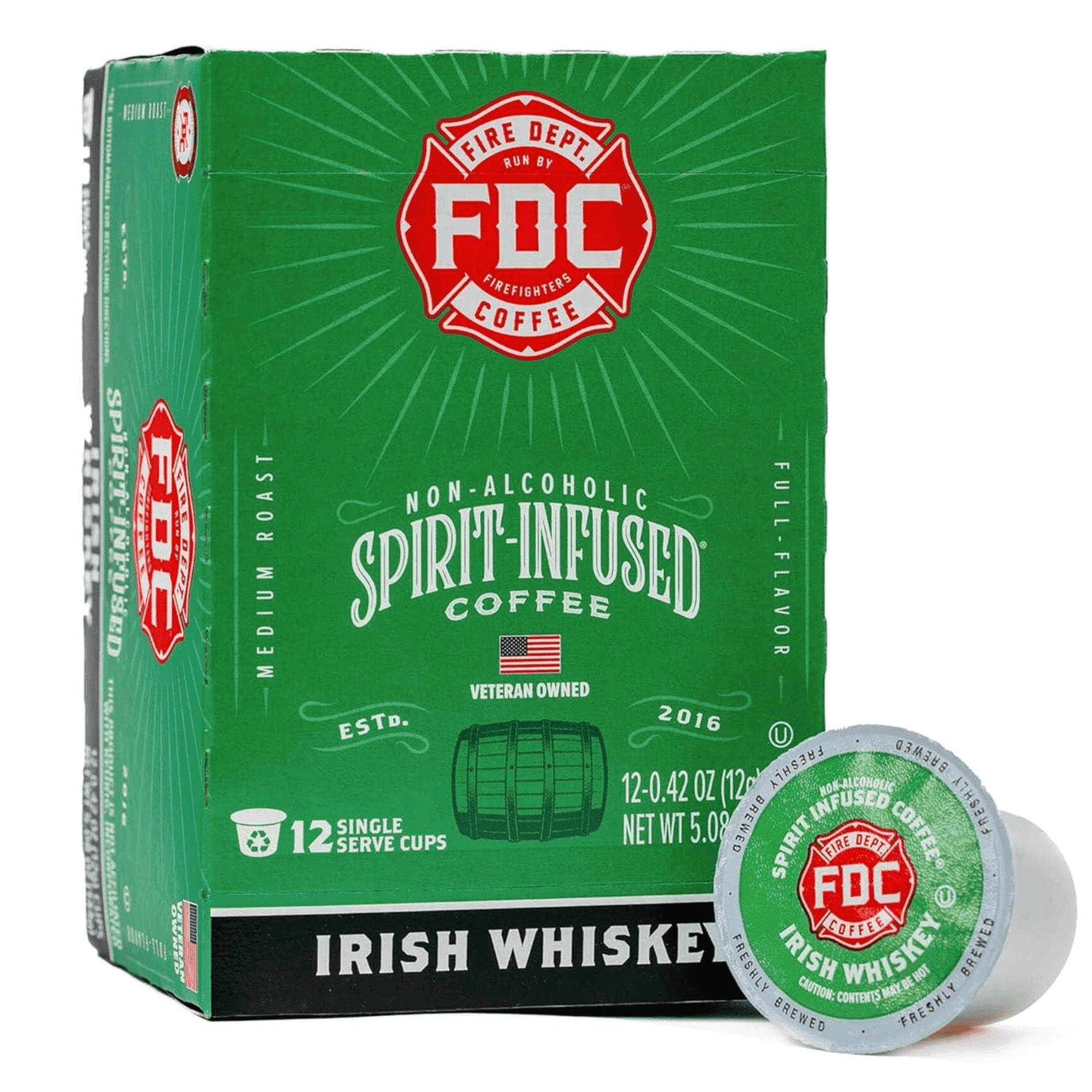 Fire Department Coffee, Irish Whiskey Infused, Premium K-Cup Coffee ...