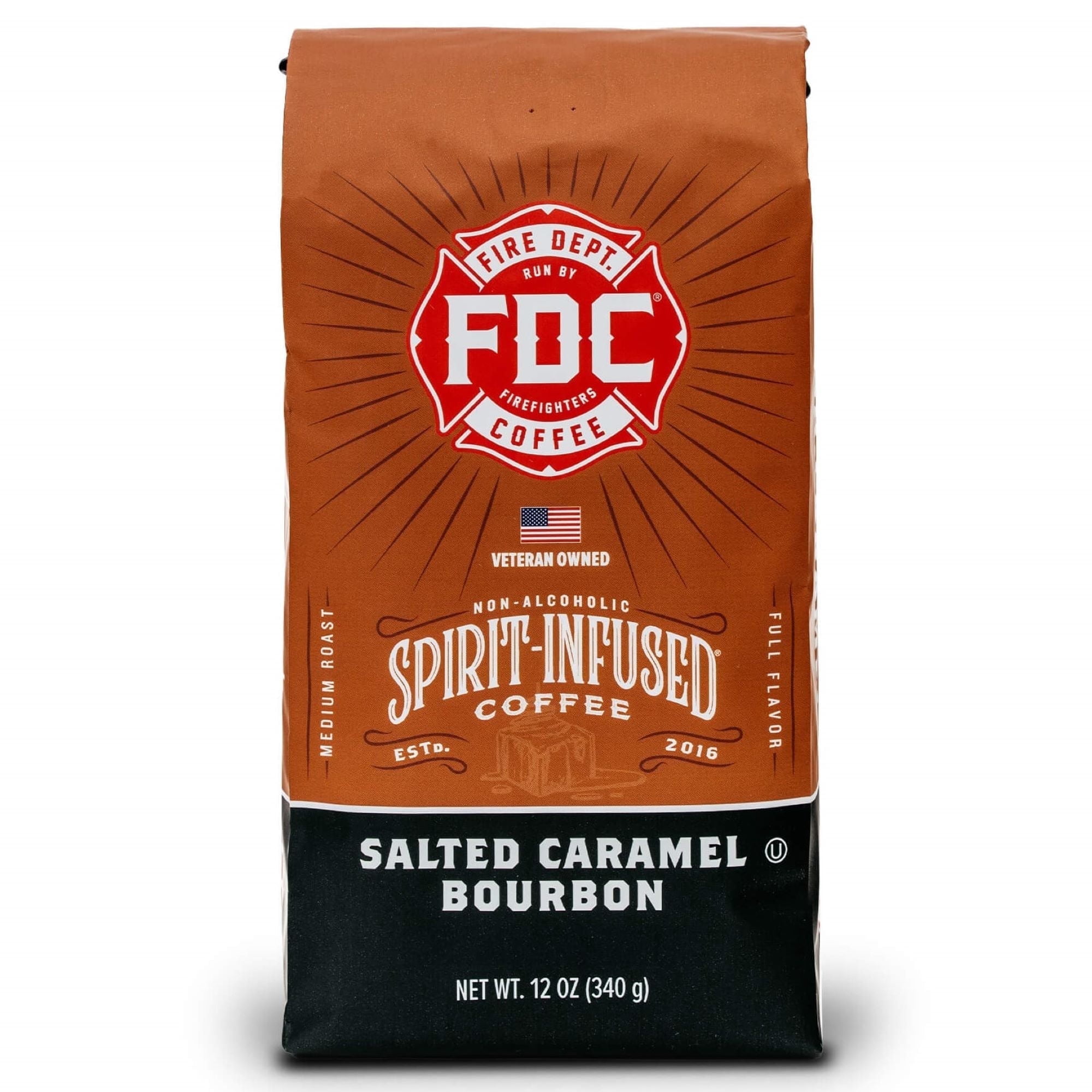 Fire Department Coffee, Salted Caramel Bourbon Infused, Premium Ground ...