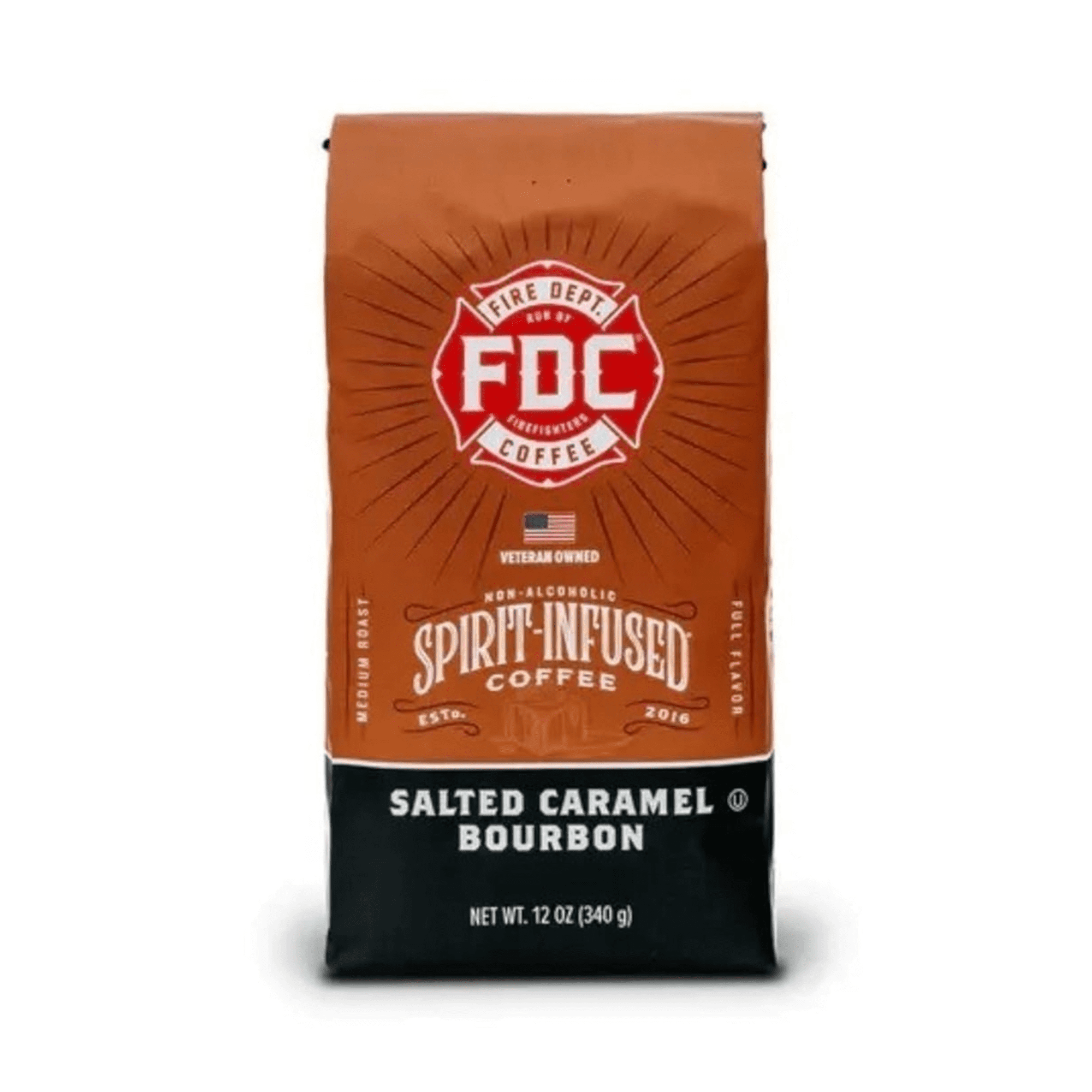 Fire Department Coffee, Salted Caramel Bourbon Infused, Premium Ground ...