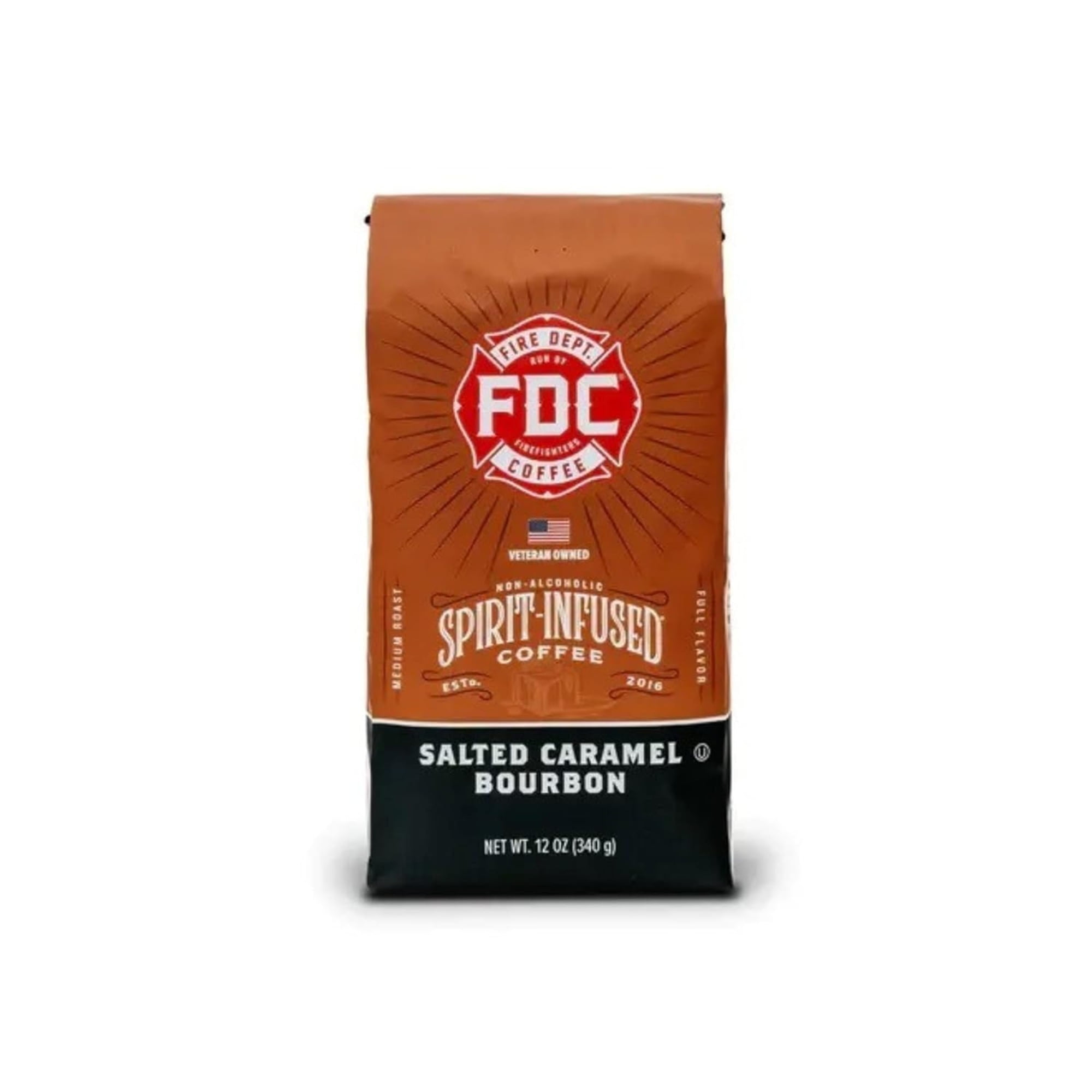 Fire Department Coffee, Salted Caramel Bourbon Infused, Premium Ground ...