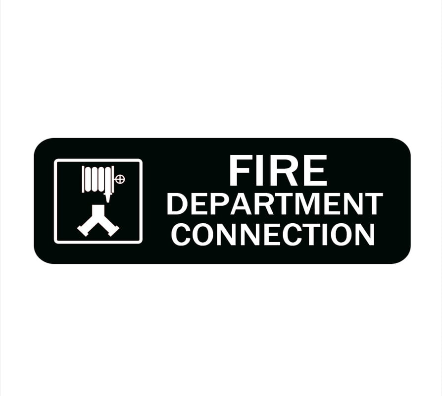 Fire Department Connection Sign,Acrylic Sign Safety Informative Sign ...