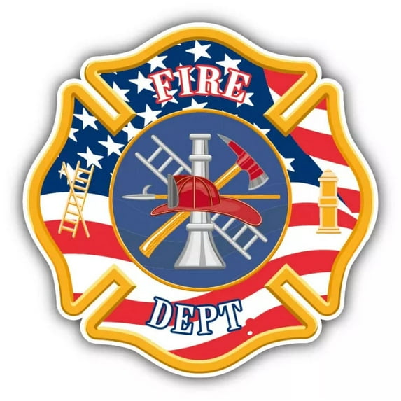 Fire Department Cross Label Sticker Phone Decal Water Bottle Stickers ...
