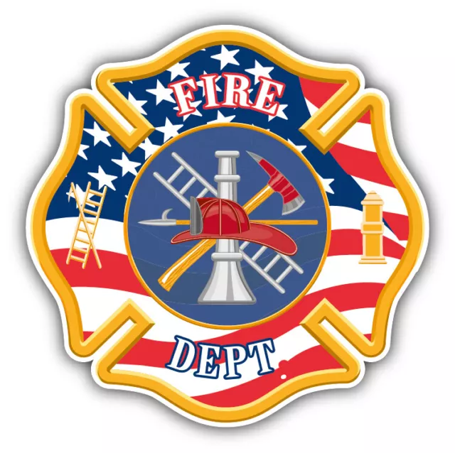 Fire Department Cross Label Sticker Phone Decal Water Bottle Stickers ...