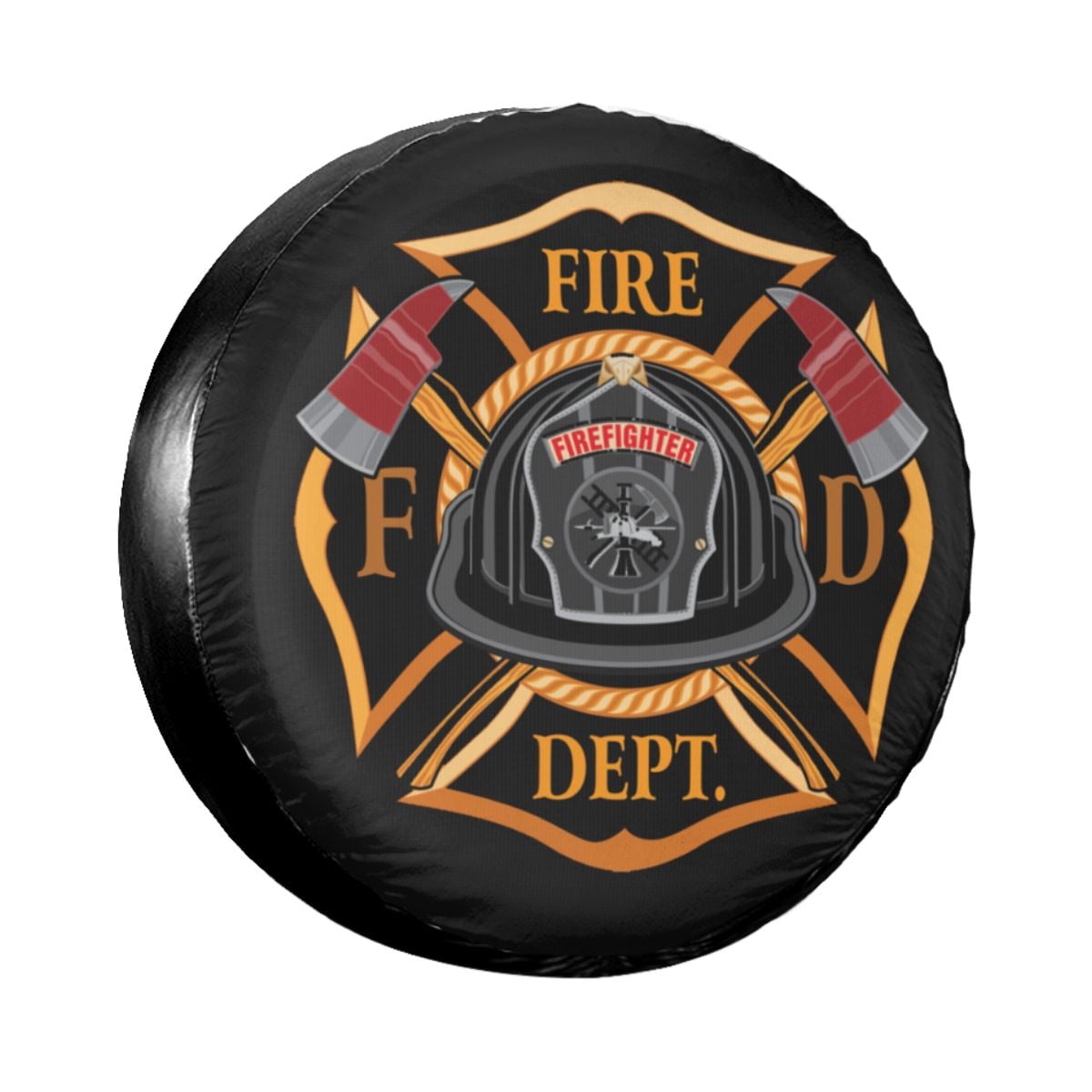 Fire Department Cross Vintage With Fireman Spare Tire Cover for ...