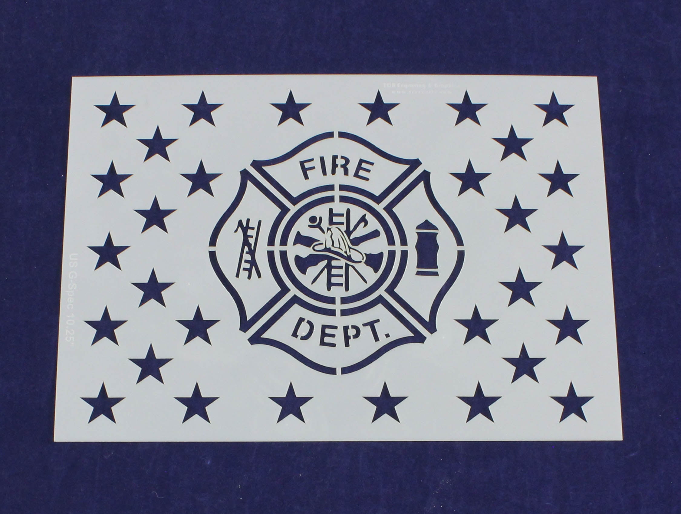 Fire Department Emblem Stencil 10.25 G-Spec - Walmart.com