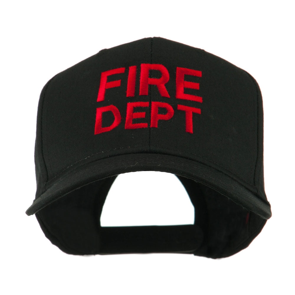 Fire Department Embroidered Cap - Black OSFM - Walmart.com