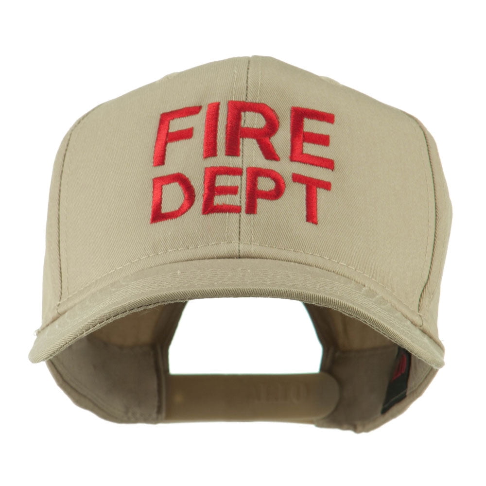 Fire Department Embroidered Cap - Khaki OSFM - Walmart.com