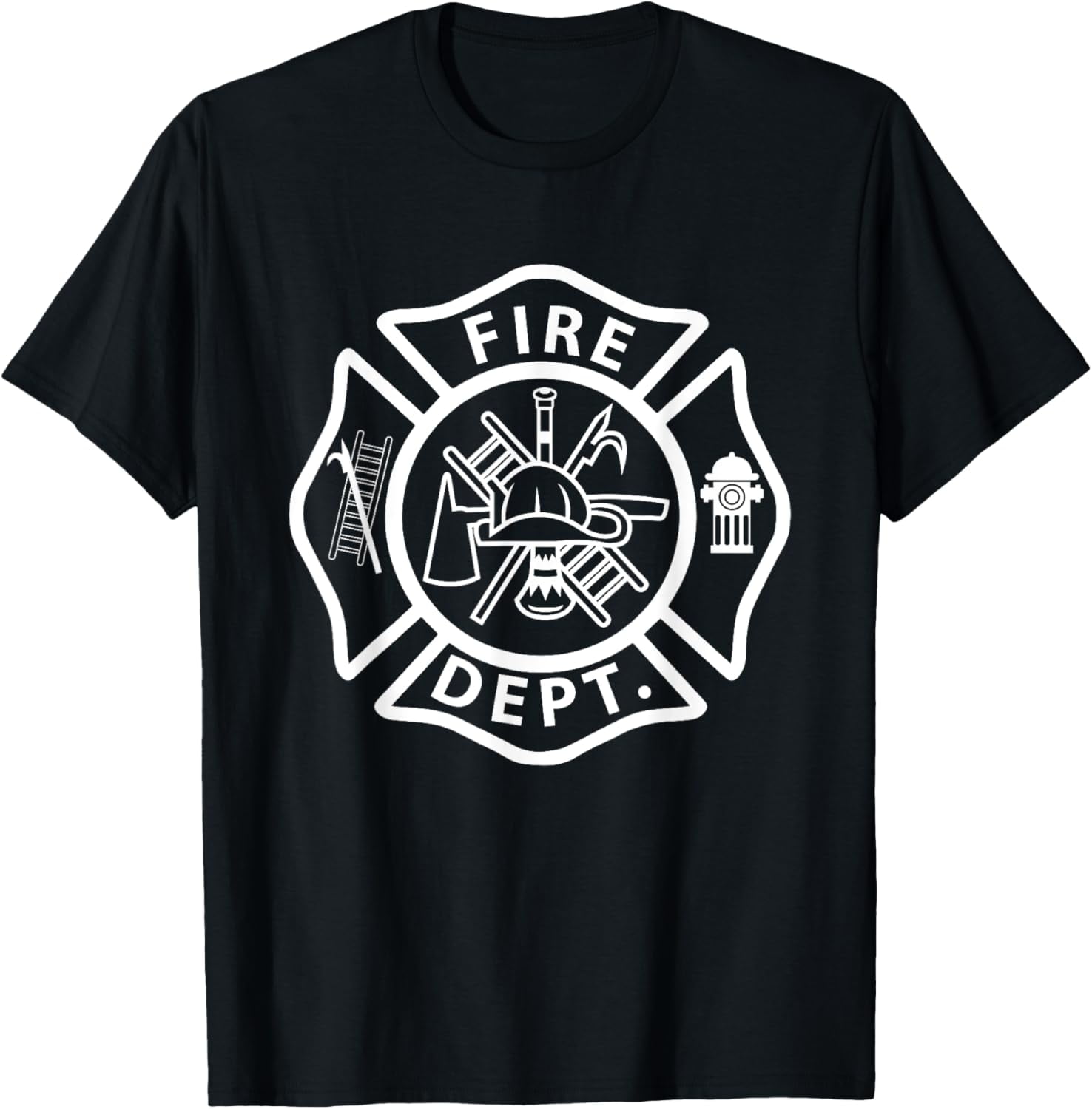 Fire Department Logo Uniform Fireman Symbol Firefighter Gear T-Shirt ...