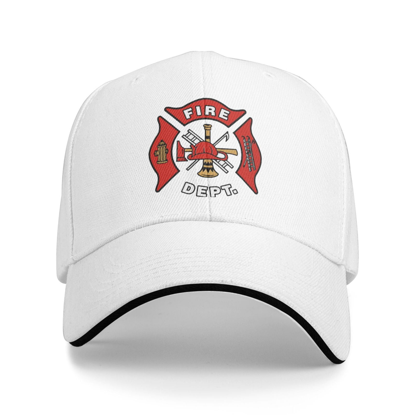 Fire Department Logo Unisex Golf Baseball Cap Adjustable Sandwich Cap ...