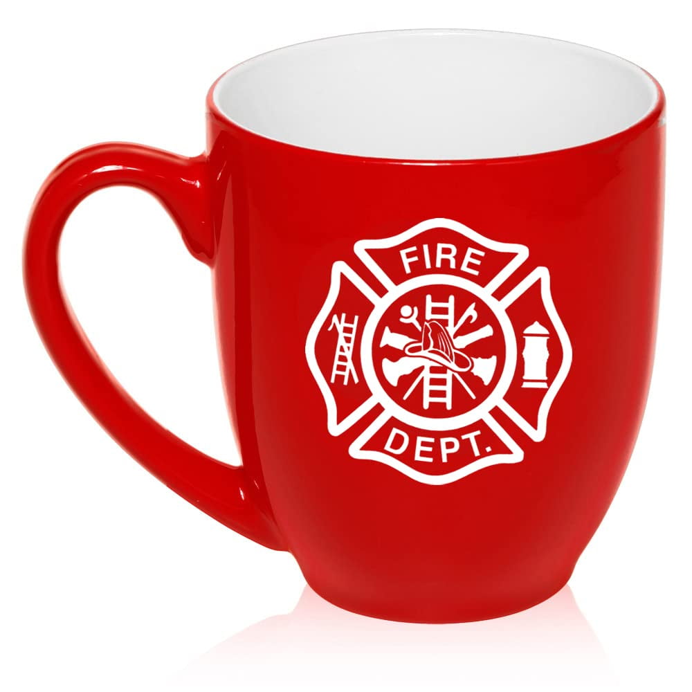Fire Department Maltese Cross Firefighter Ceramic Coffee Mug Tea Cup ...