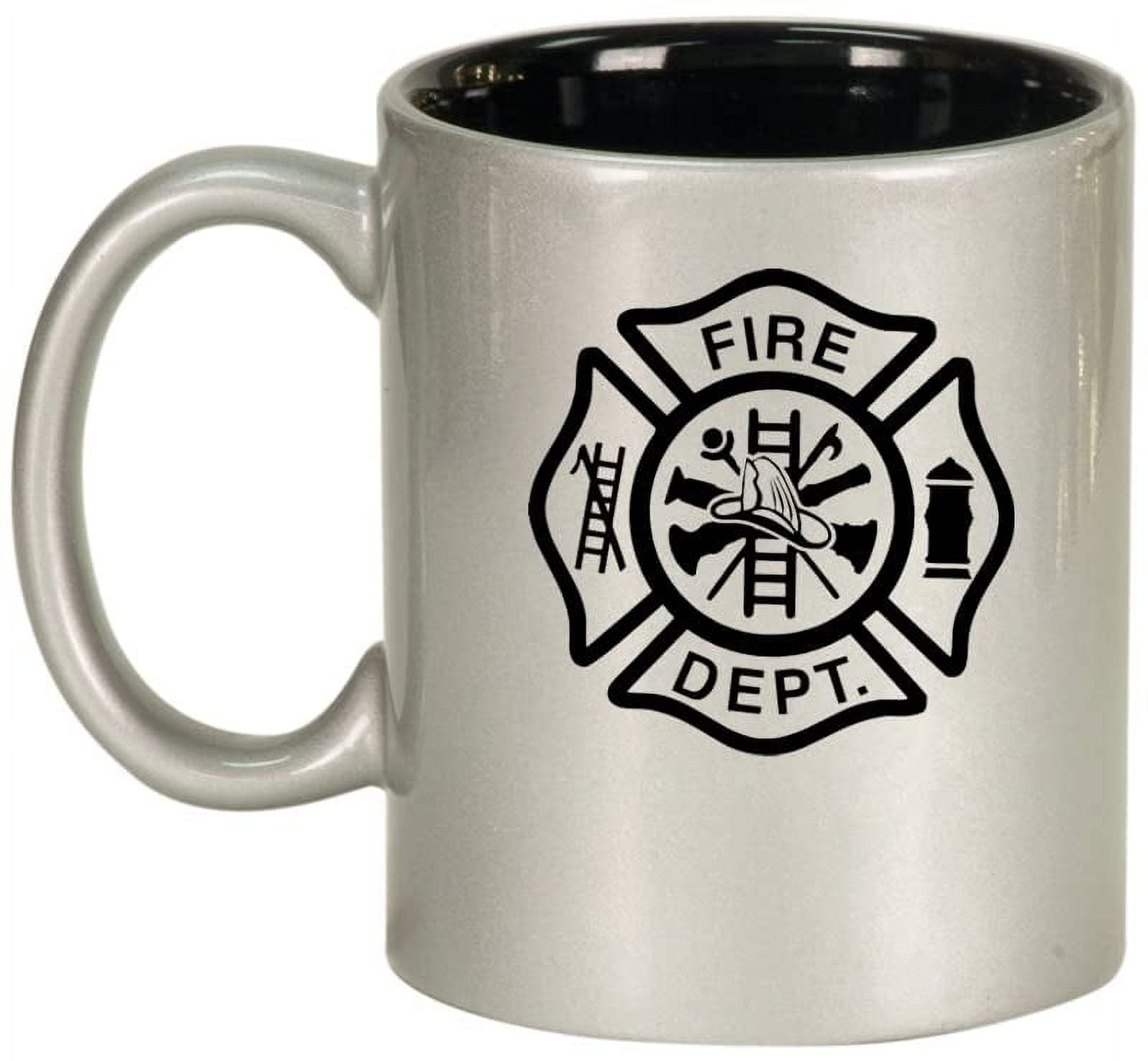 Fire Department Maltese Cross Firefighter Ceramic Coffee Mug Tea Cup ...