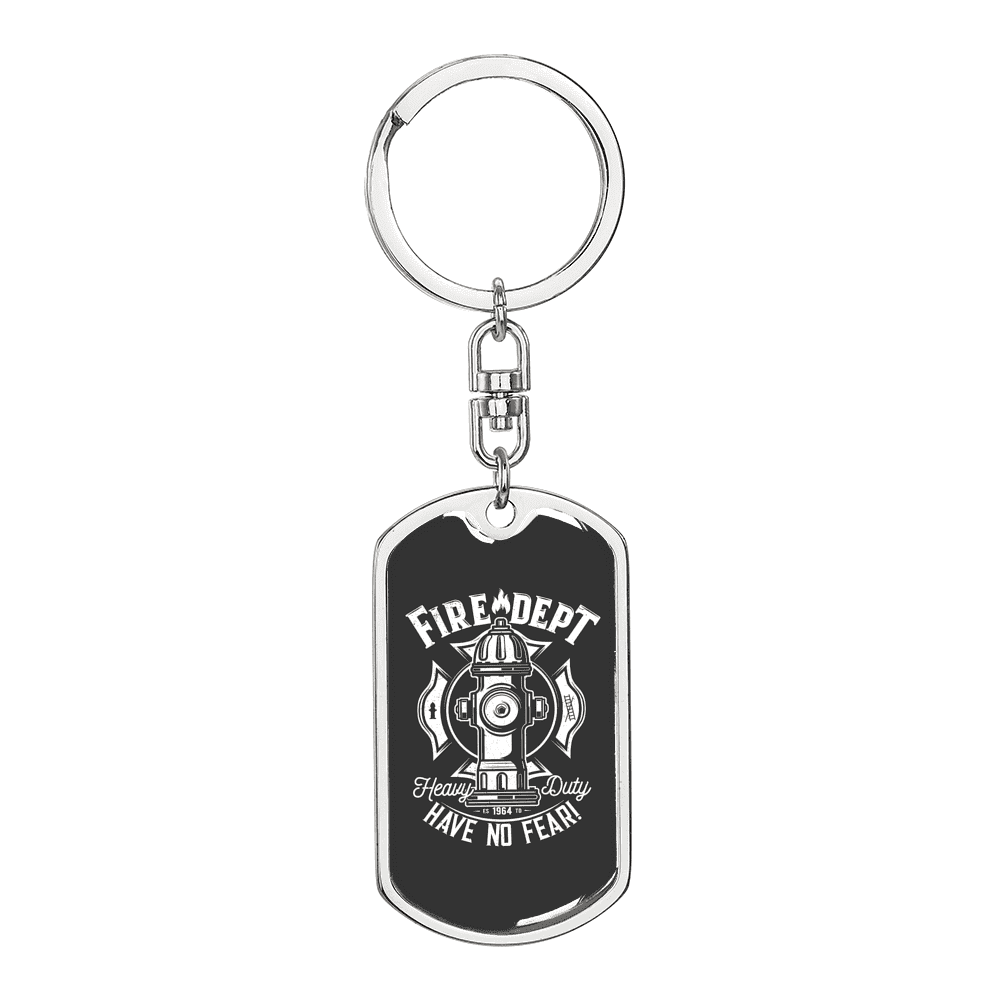 Fire Department No Fear Firefighter Stainless Steel or 18k Gold Premium ...
