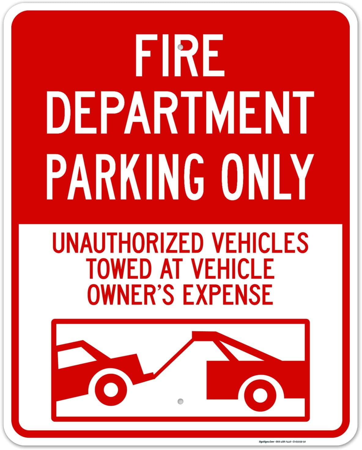 Fire Department Parking Only Unauthorized Vehicles Towed at Owner ...