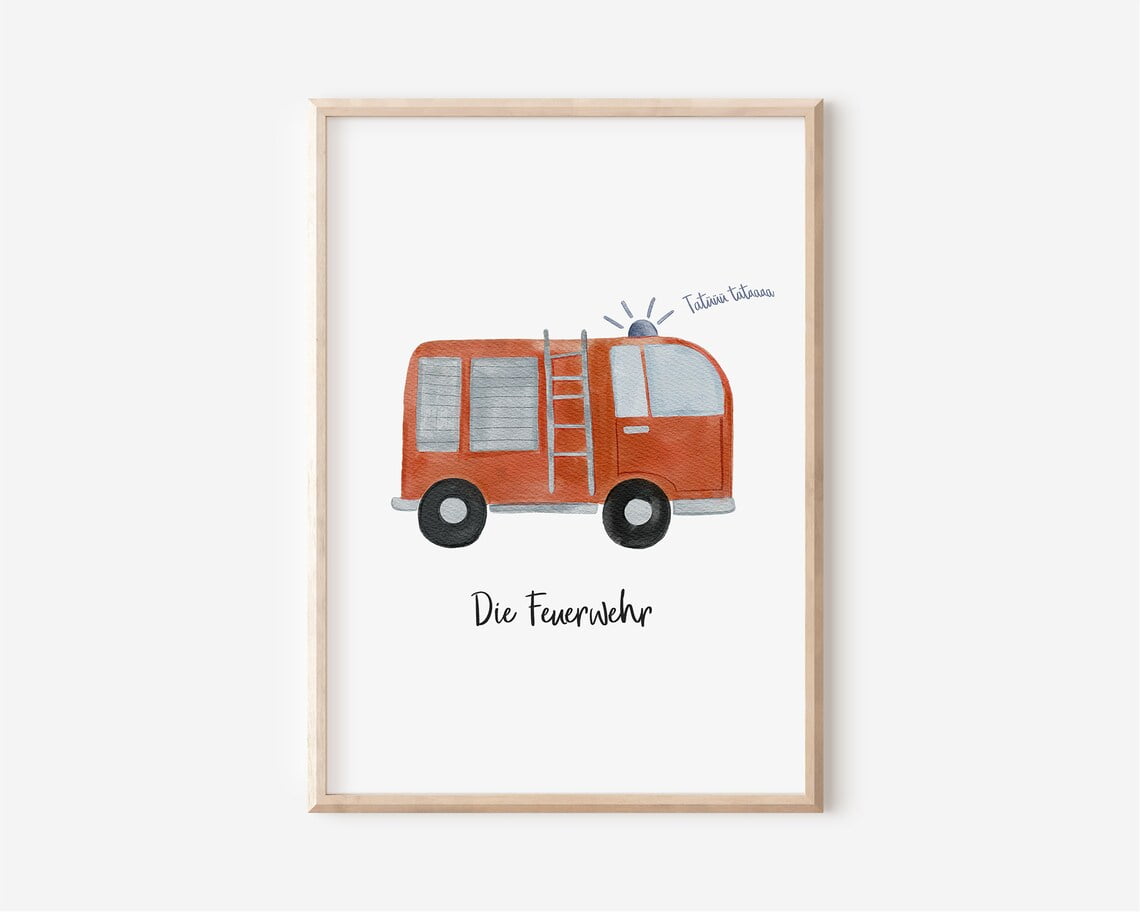 Fire Department Posters For Children'S Rooms In A4 & A3 Boy Girl Wall ...