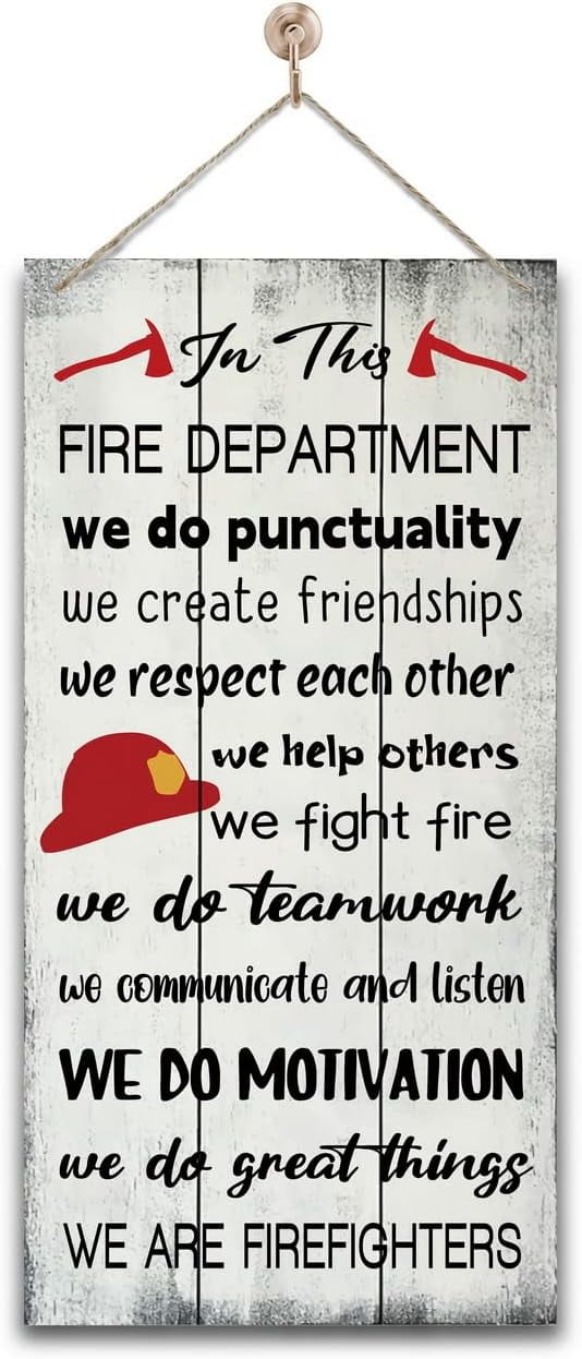 Fire Department Signs Decor, Wood Sign Décor, Fire Department Wood Sign ...