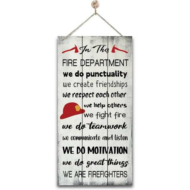 Fire Department Signs Decor, Wood Sign Décor, Fire Department Wood Sign ...