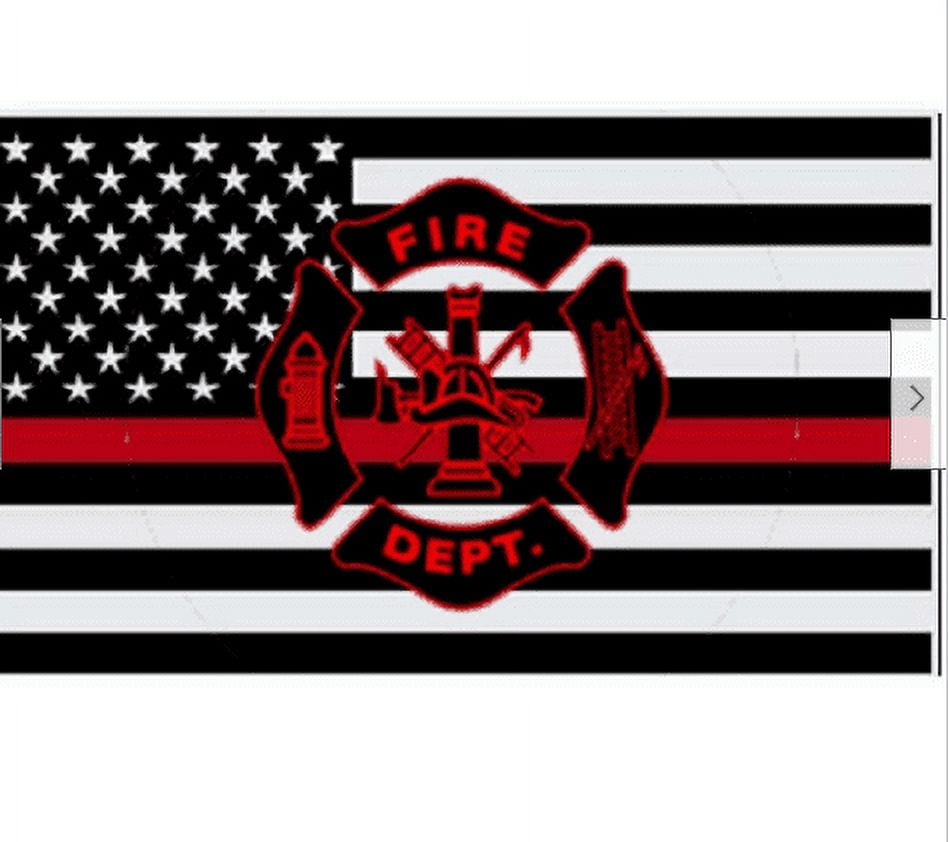Fire Department Thin Red Line Flag 3x5 Maltese Cross Firemen Fireman ...
