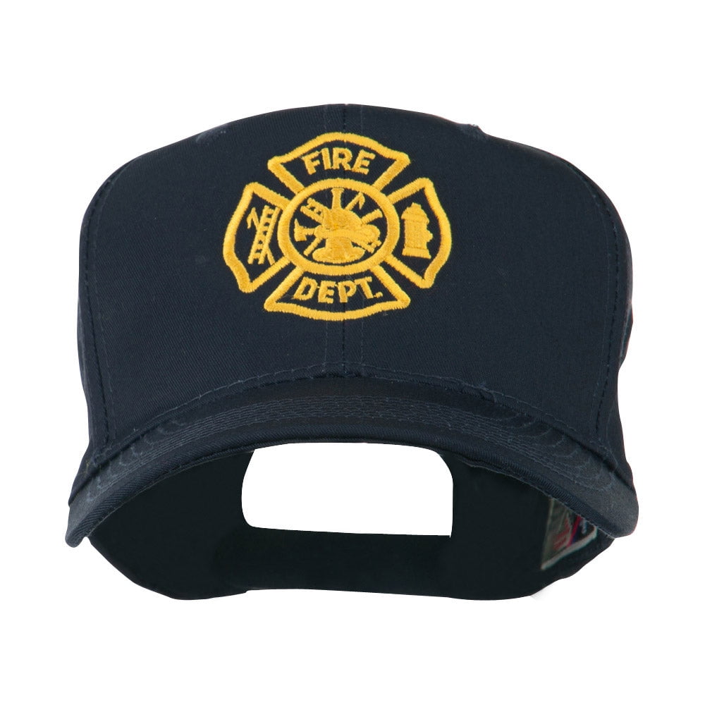 Fire Dept Maltese Cross Embroidered Cap - Navy OSFM - Walmart.com