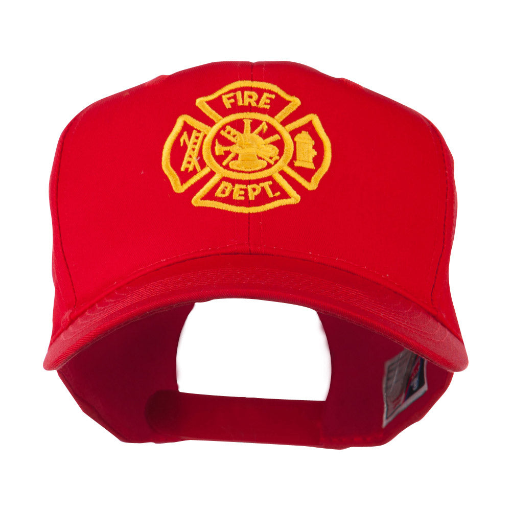 Fire Dept Maltese Cross Embroidered Cap - Red OSFM - Walmart.com