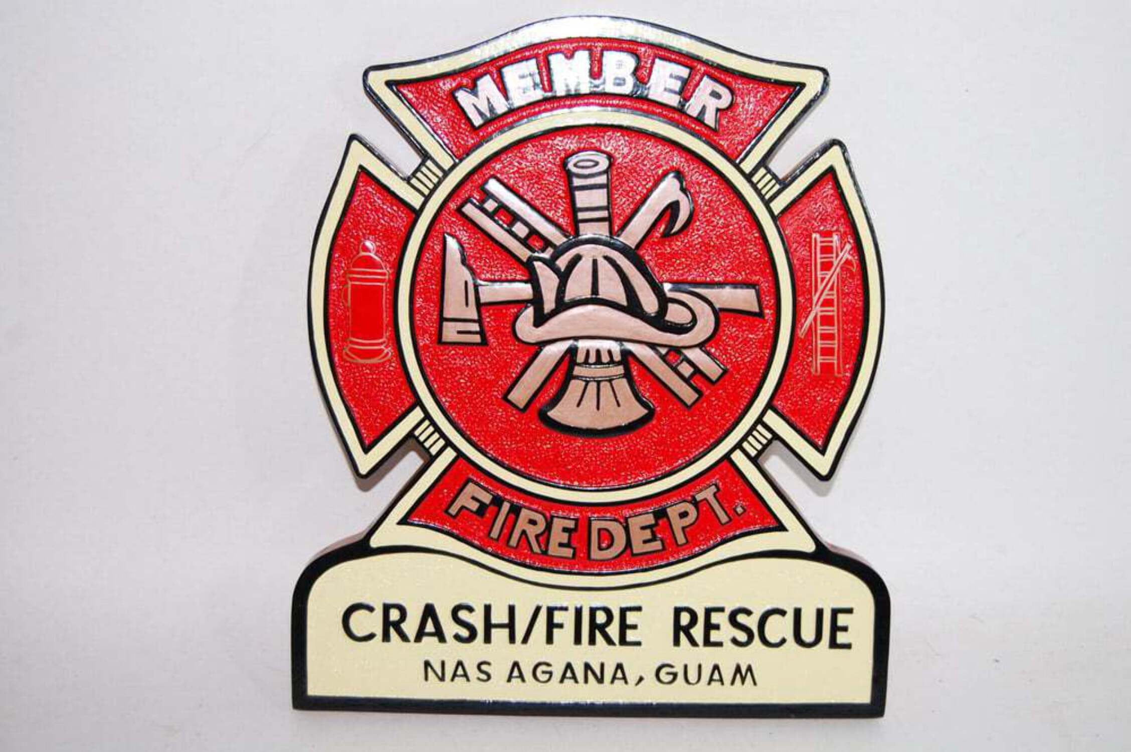 Fire Dept Shield - Crash/Fire Rescue Agana Guam Plaque - Walmart.com