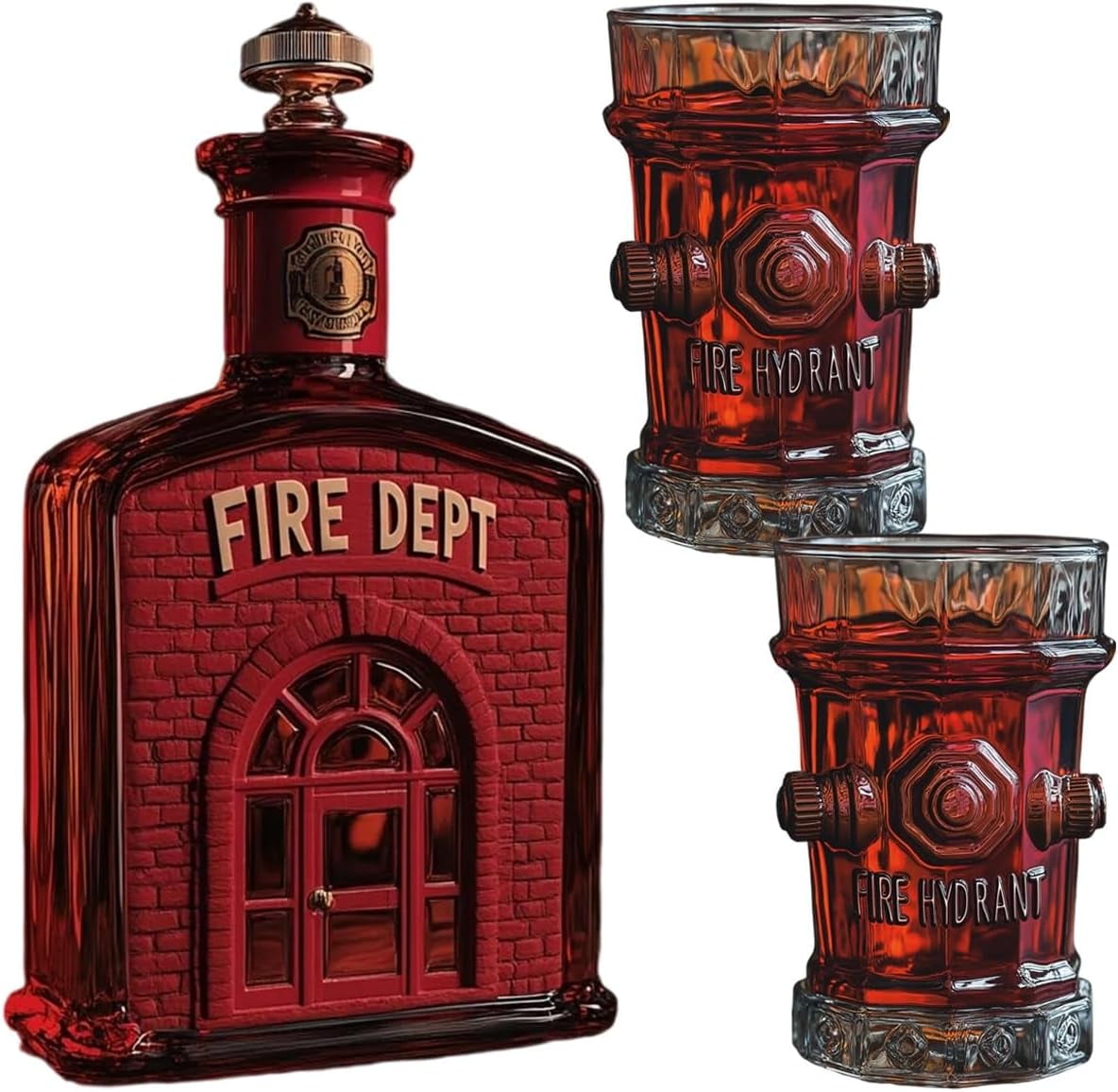 Fire Dept Whiskey Decanter, Firedept Statue Whiskey Bottle and Hire ...