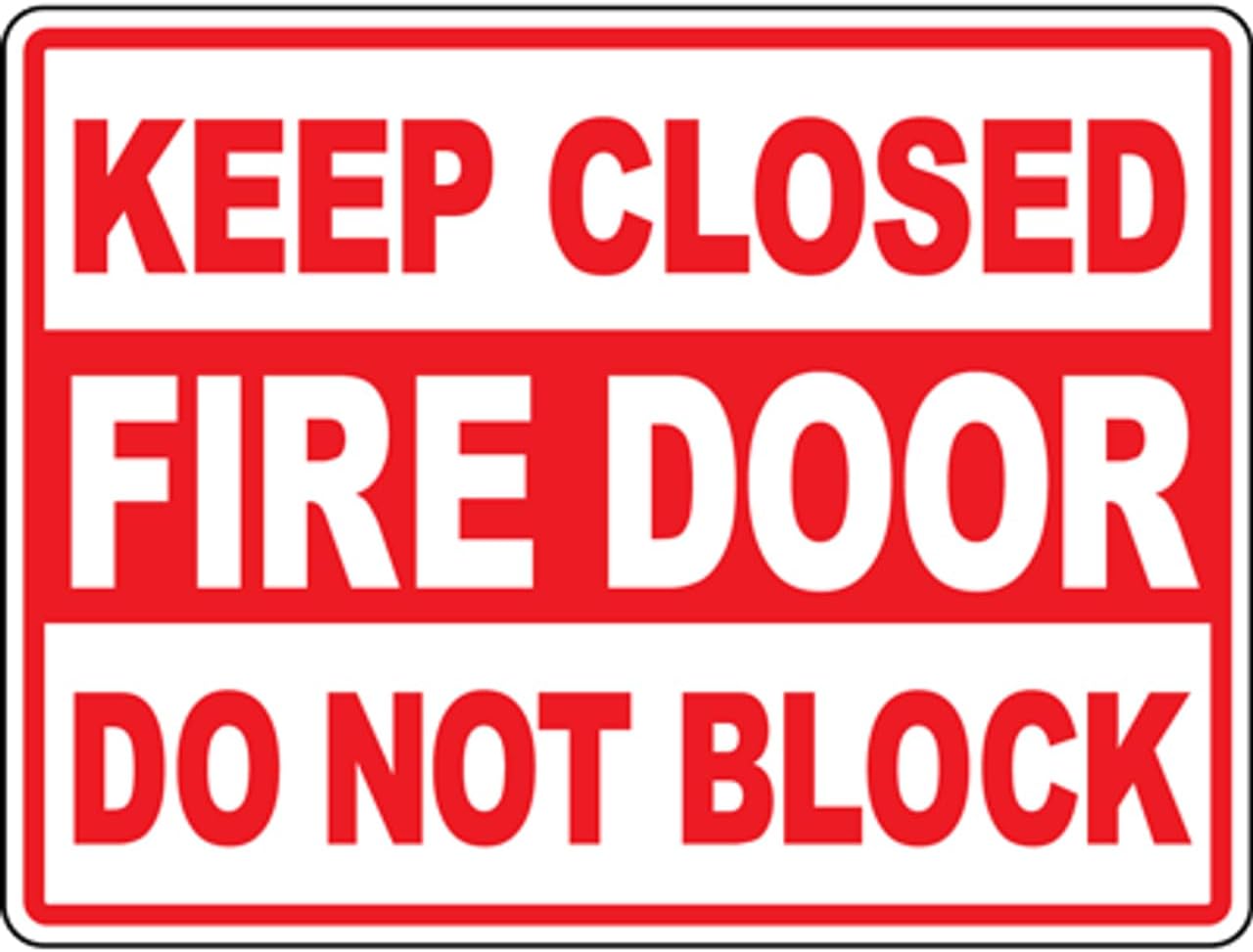 Fire Door/Closed Floor Sign Floor Marking Floor Signs 8x12 Inch Notice ...