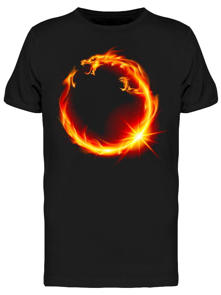 Fire Dragon Design T-Shirt Men -Image by Shutterstock, Male 3X-Large ...