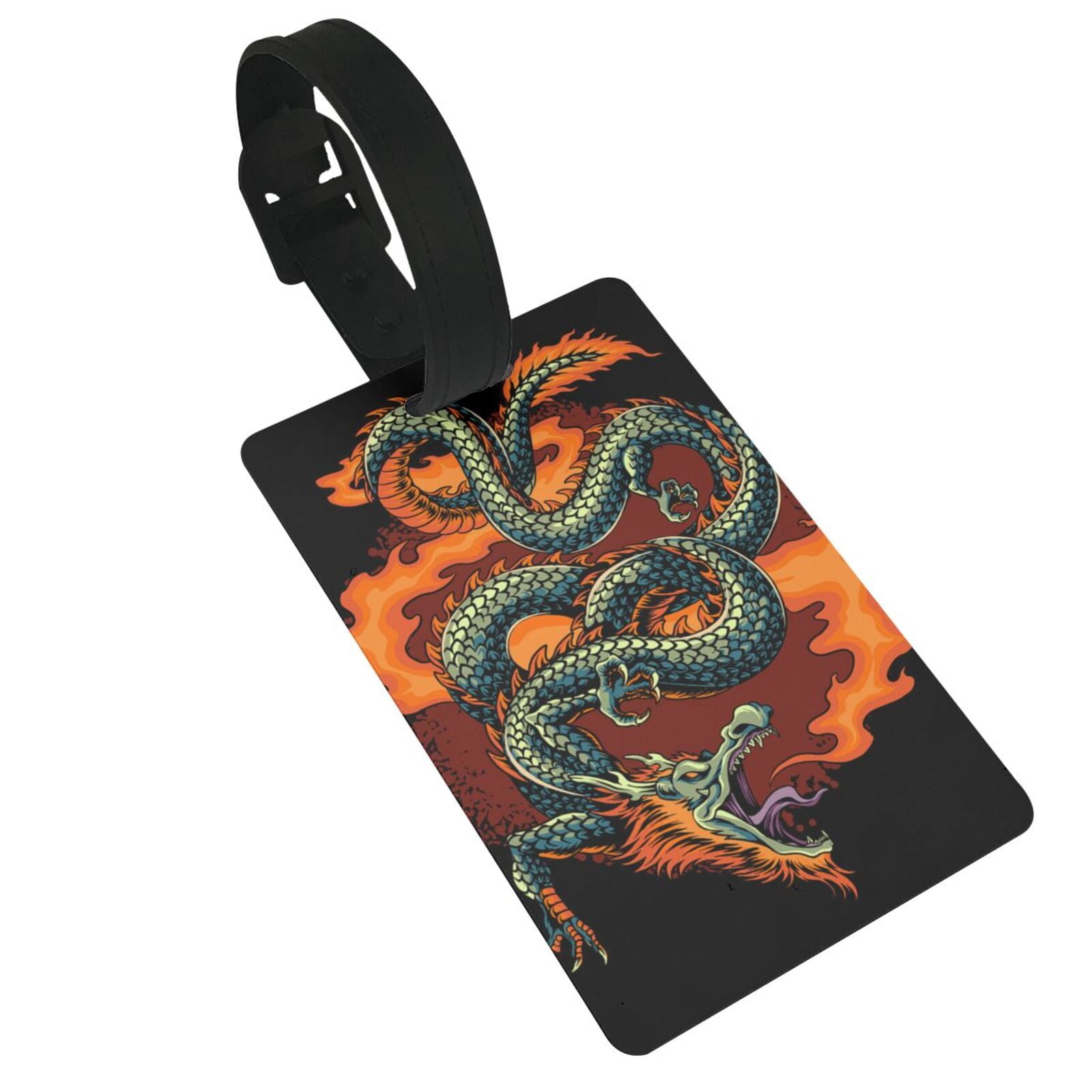 Fire Dragon Red Flaming Luggage Tags Suitcases ID Baggage Identifier ...