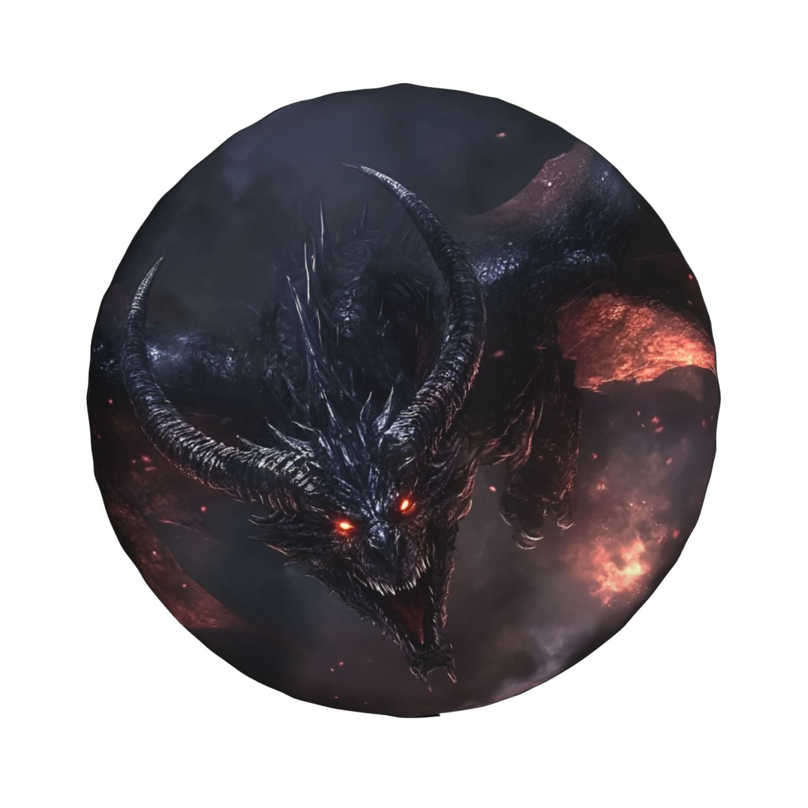 Fire Dragon Roar Spare Tire Cover - Versatile Polyester, Dramatic Fiery ...