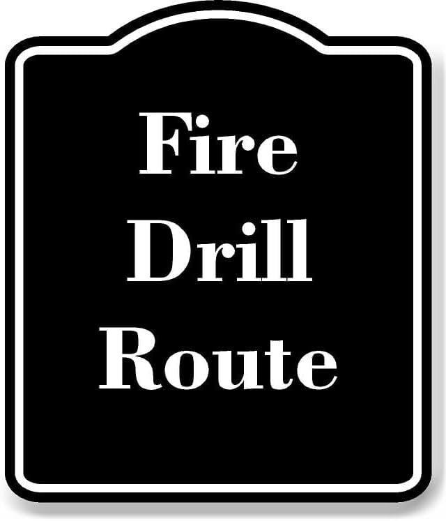 Fire Drill Route BLACK Aluminum Composite Sign 20''x24'' - Walmart.com