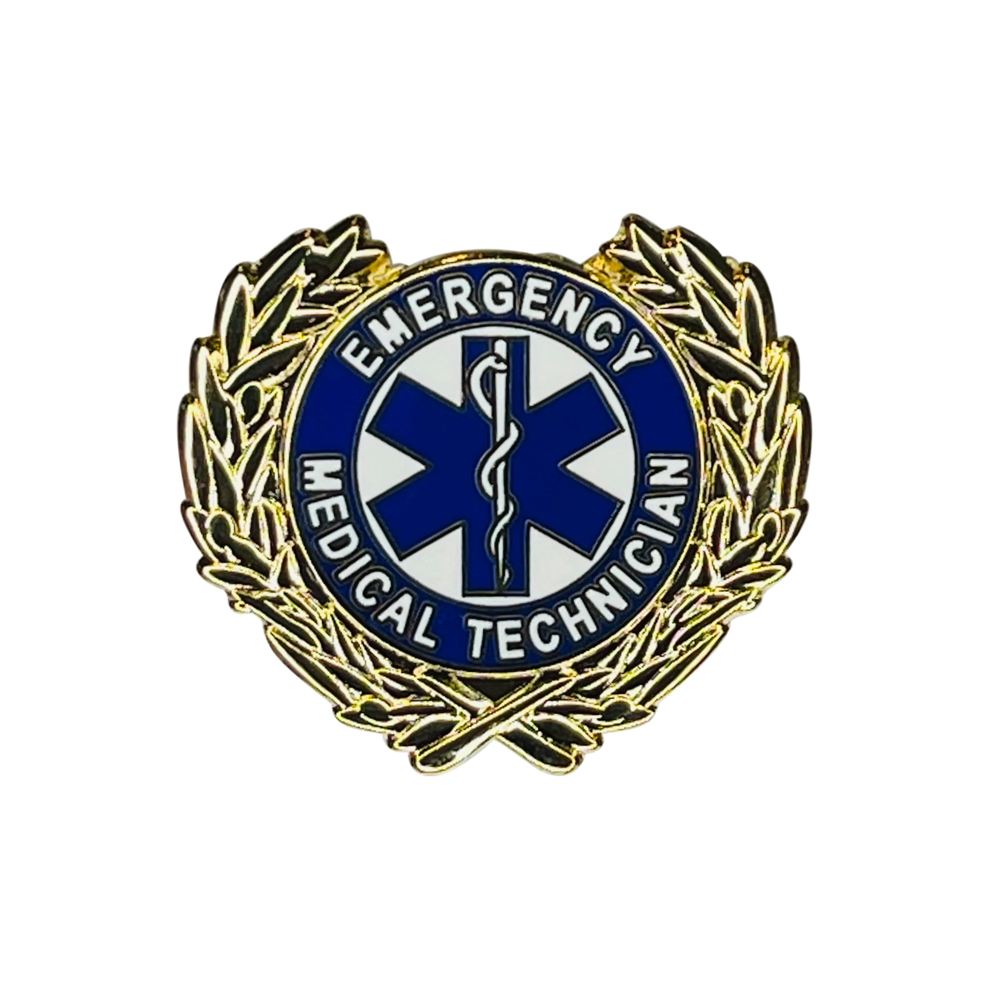 Fire & EMS Emergency Medical Technician Lapel Pin - Logo Wreath Design ...