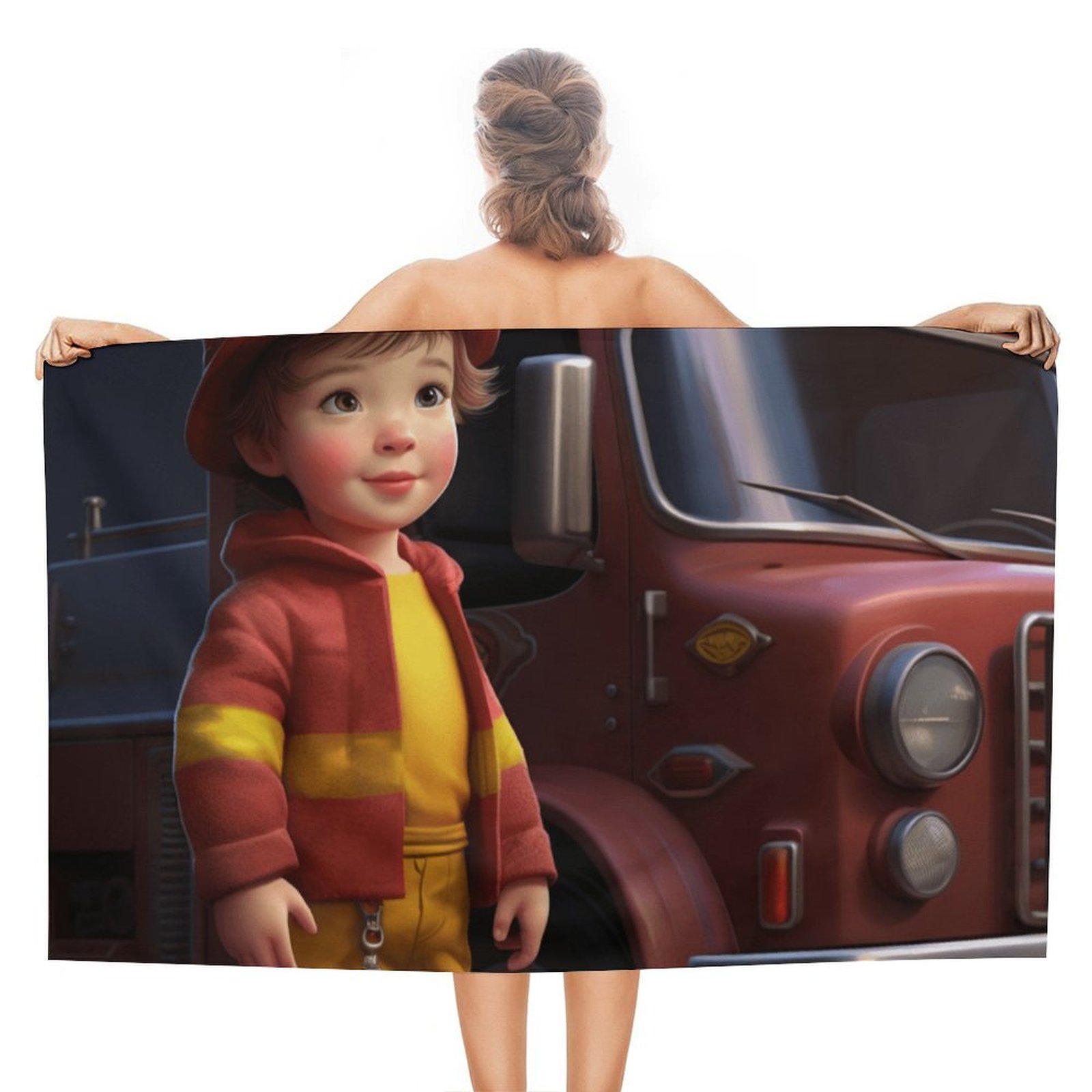 Fire Engine Car Truck Microfiber Lightweight Beach Towel Quick Dry ...