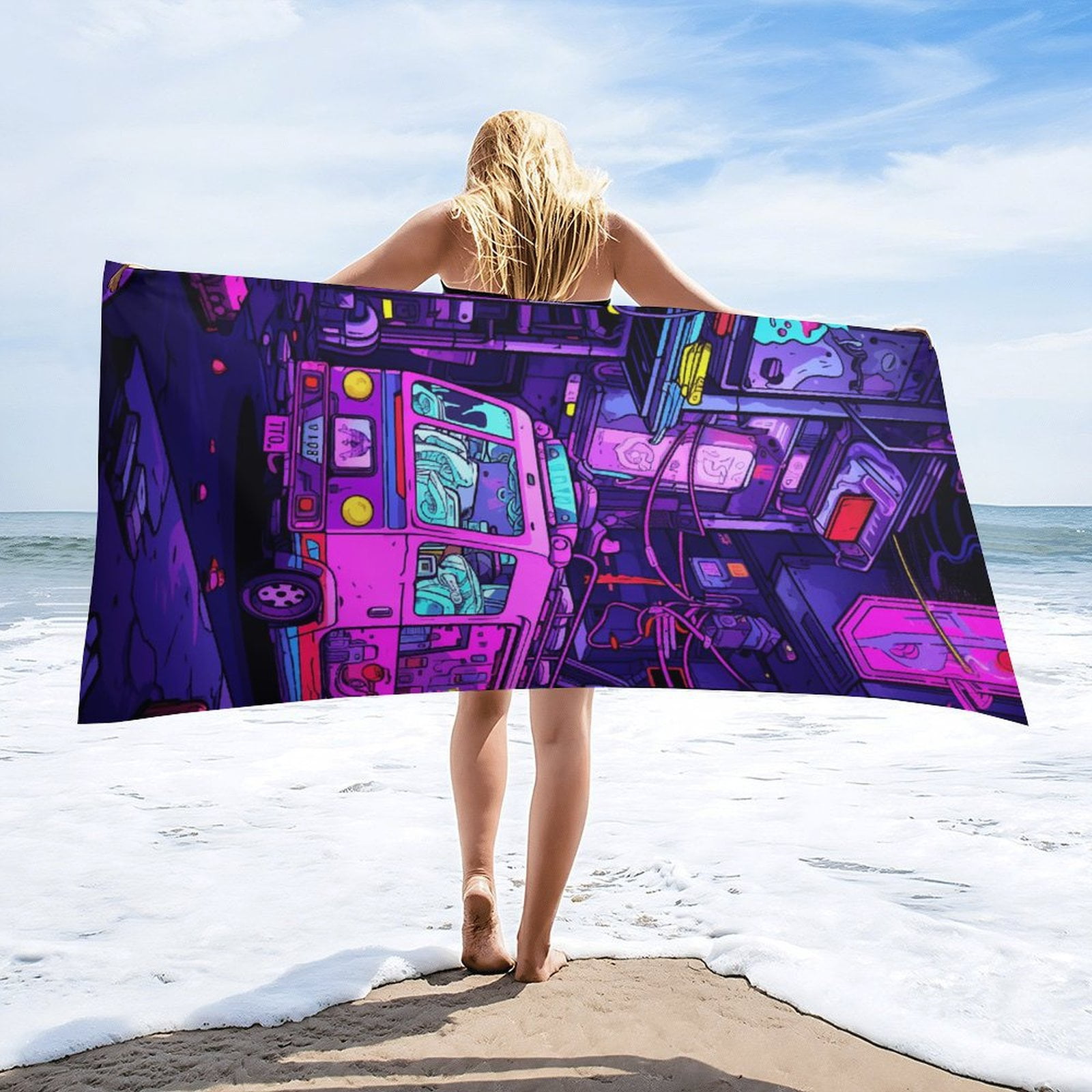 Fire Engine Car Truck Microfiber Lightweight Beach Towel Quick Dry ...