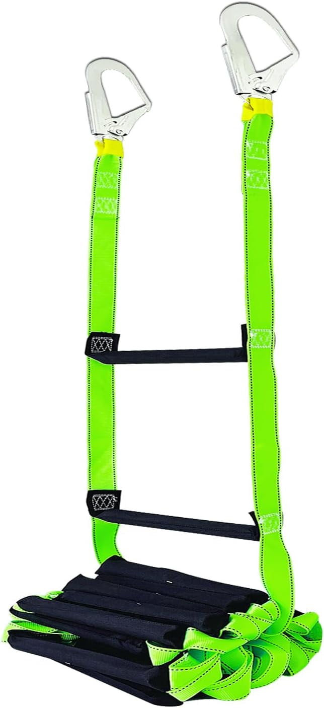 Fire Escape Ladder with 2 Heavy Hooks, 26.5 Feet Emergency Fire Ladder ...