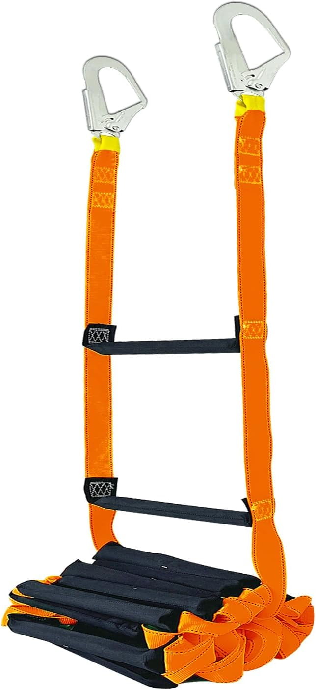 Fire Escape Ladder with 2 Heavy Hooks, 26.5 Feet Emergency Fire Ladder ...