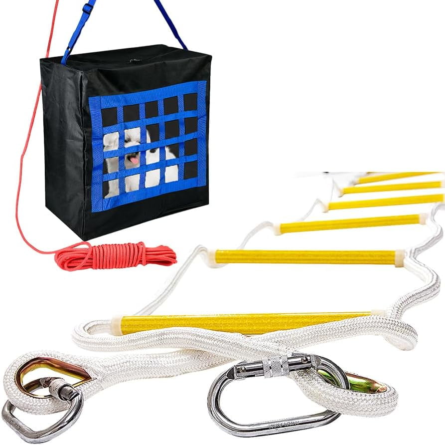 Fire Evacuation Set Combo - Fire Escape Ladder 3 Story 25ft & Fire ...