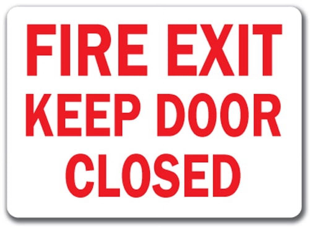 10 x 14 in. OSHA Aluminum Sign - Fire Exit White Text on Red Background ...