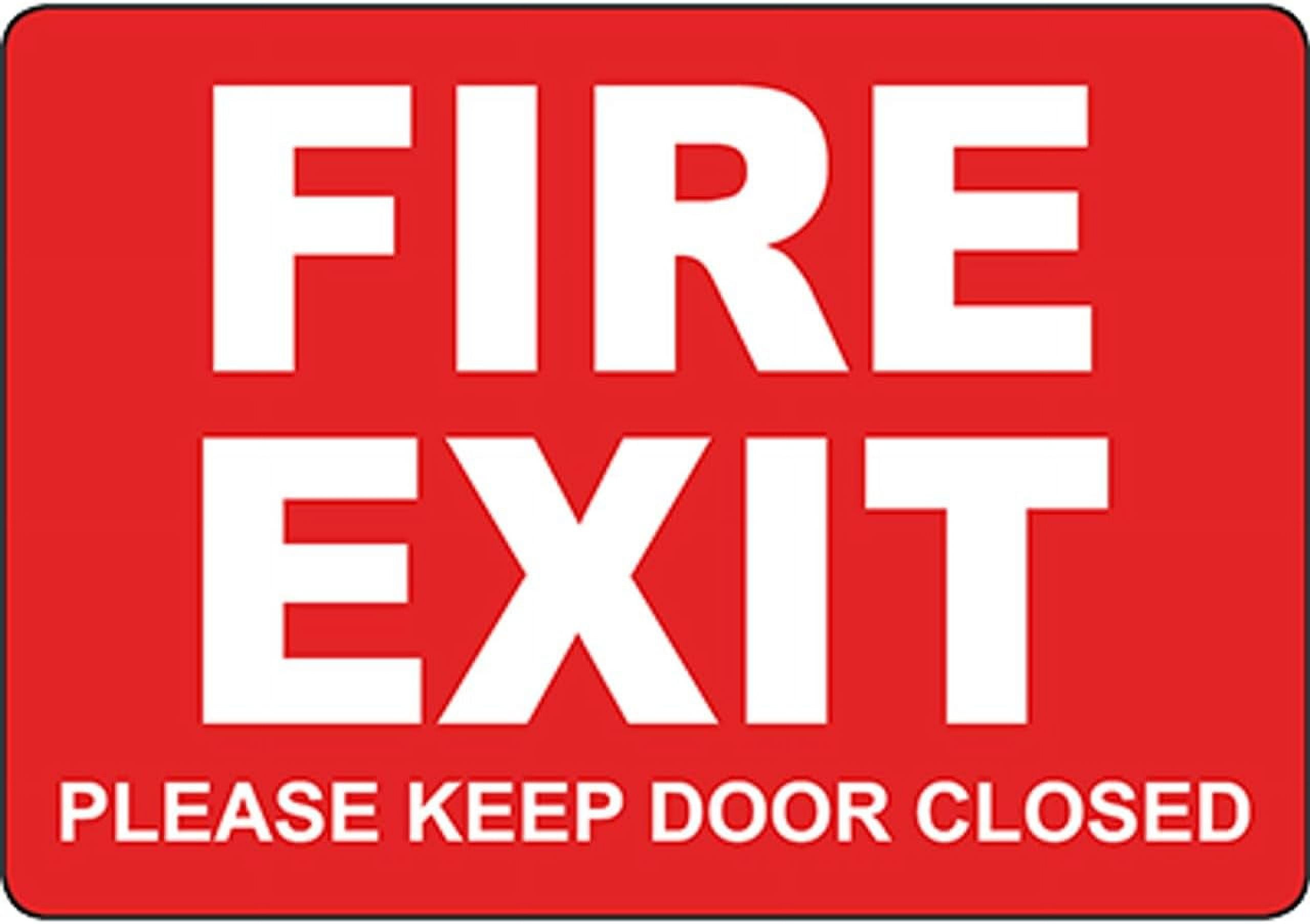 Fire Exit Please Keep Door Closed Sign - 3234 Safety Signs Fire Safety ...