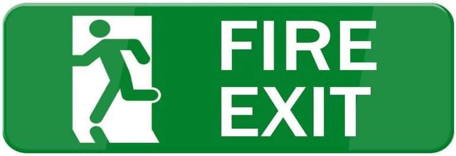 Fire Exit Sign Acrylic Plastic Sign With Symbols, Self-Adhesive, For ...
