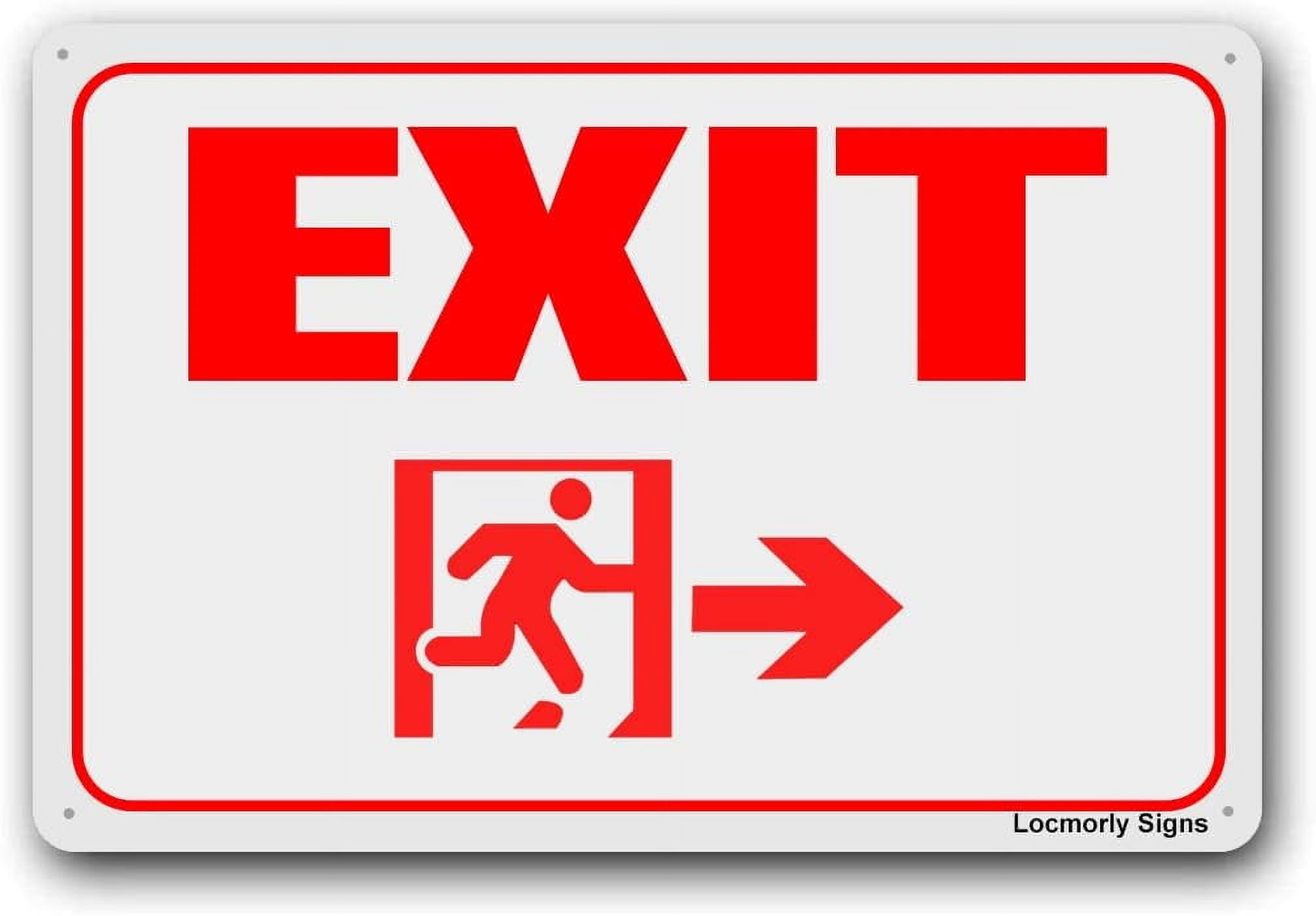 Fire Exit Sign, Do Not Block Keep Clear at All Times Safety Sign Metal ...