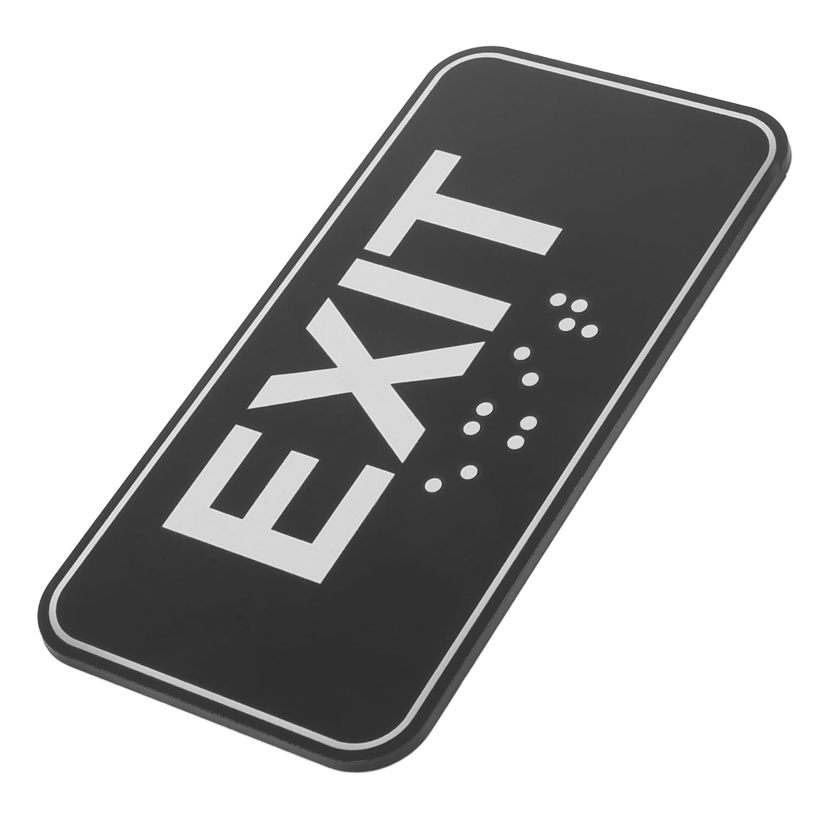 Fire Exit Sign for Public Places Braille Self-adhesive Black - Walmart.com