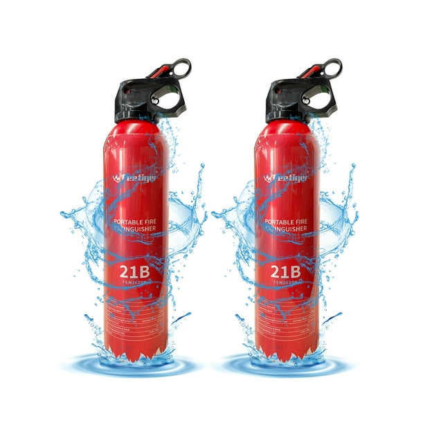 Fire Extinguisher 2 Pack, Small Portable Water-Based Fire Extinguishers ...