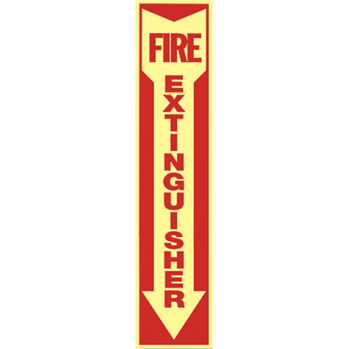 Fire Extinguisher Arrow Glow-in-the-Dark Vinyl Sign - Walmart.com