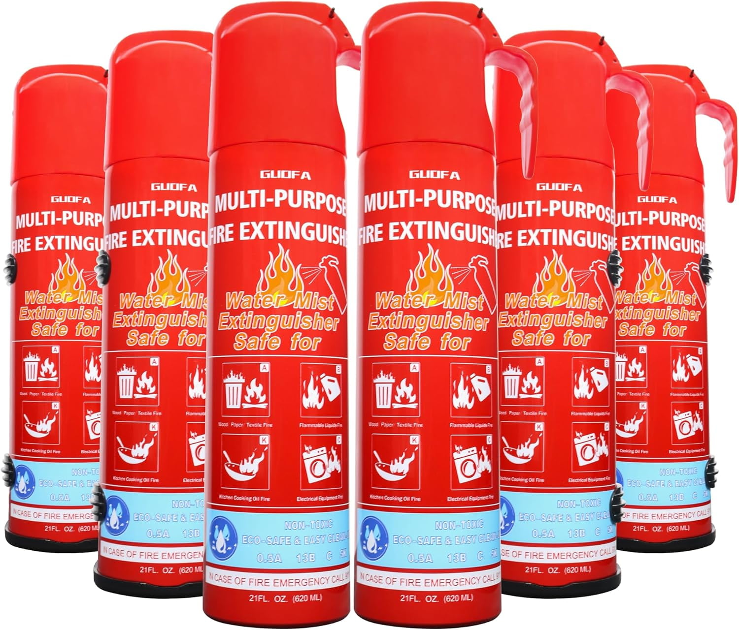 Fire Extinguisher for Home, 6 Pack Vehicle Fire Extinguishers with ...