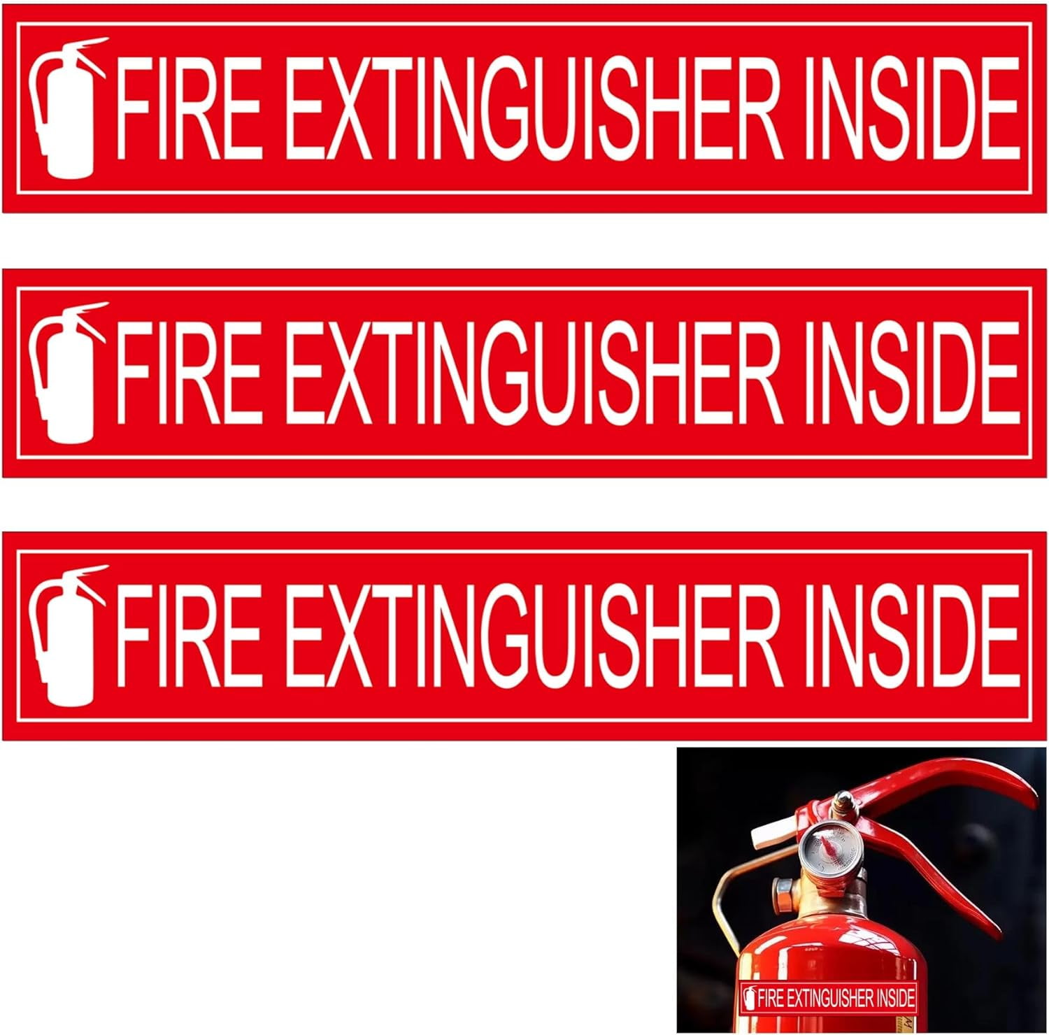 Fire Extinguisher Inside Sticker Decal Sign Fire Extinguisher Signs 9x1 ...