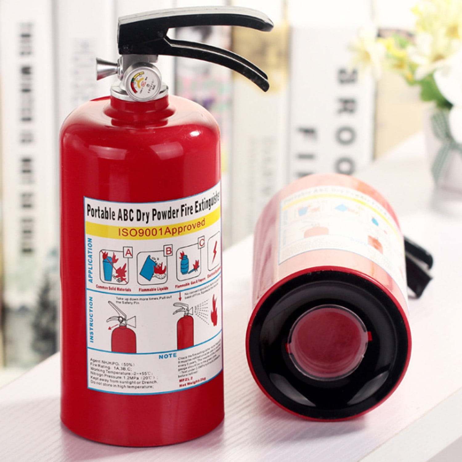 8 inch Red ABS Fire Extinguisher Money Box for Kids, Coin Saving ...