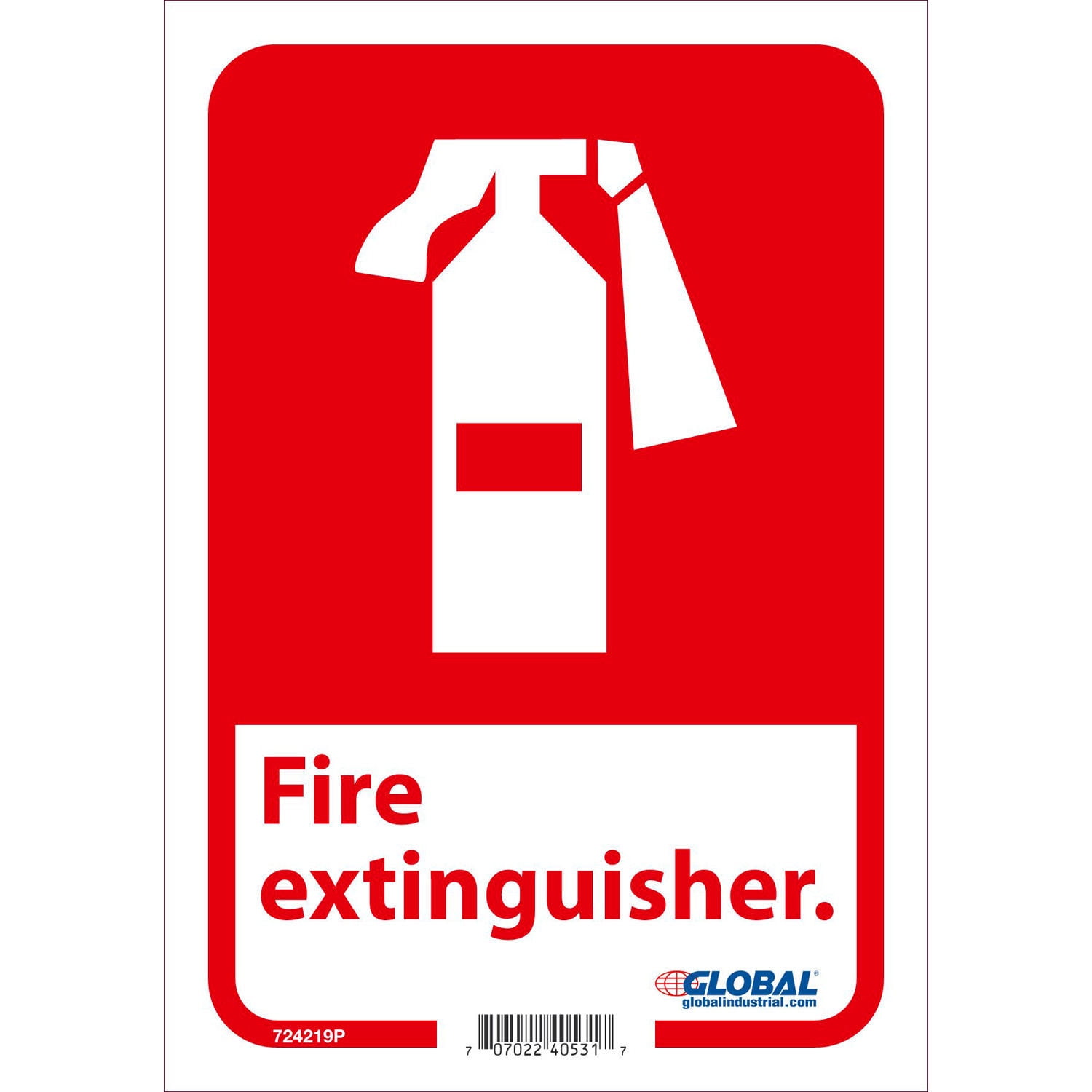 Fire Extinguisher Sign, 10x7, Pressure Sensitive Vinyl - Walmart.com