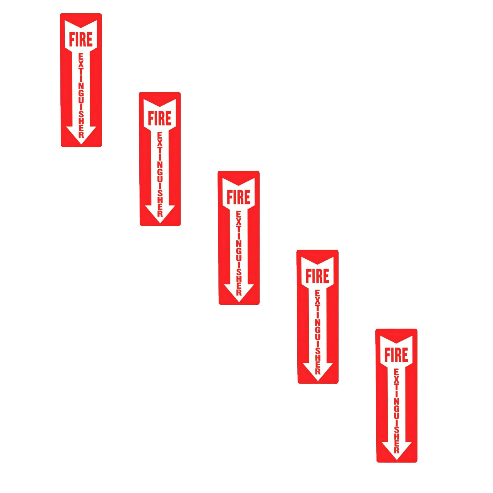 Fire Extinguisher Sign Sticker Signs Bright Red and White Colors ...