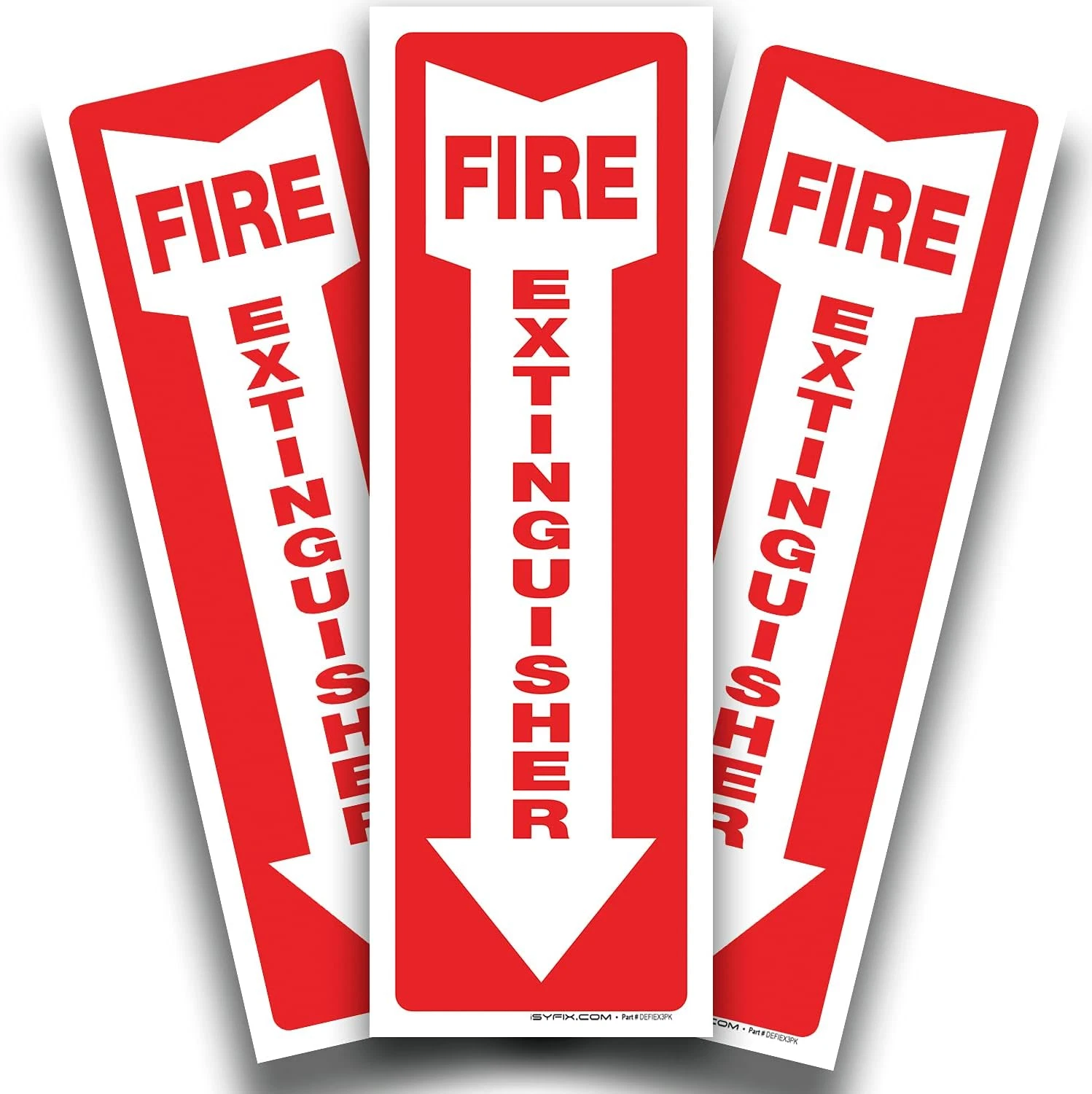 Fire Extinguisher Signs Stickers – 3 Pack 4X12 Inch – Premium Self ...