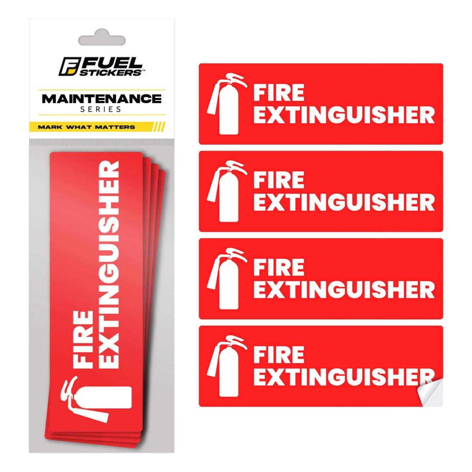 Fire Extinguisher Sticker Set for Business - Office, Commercial ...